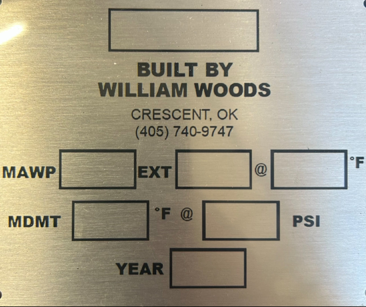 Custom ID/Serial Number Plates